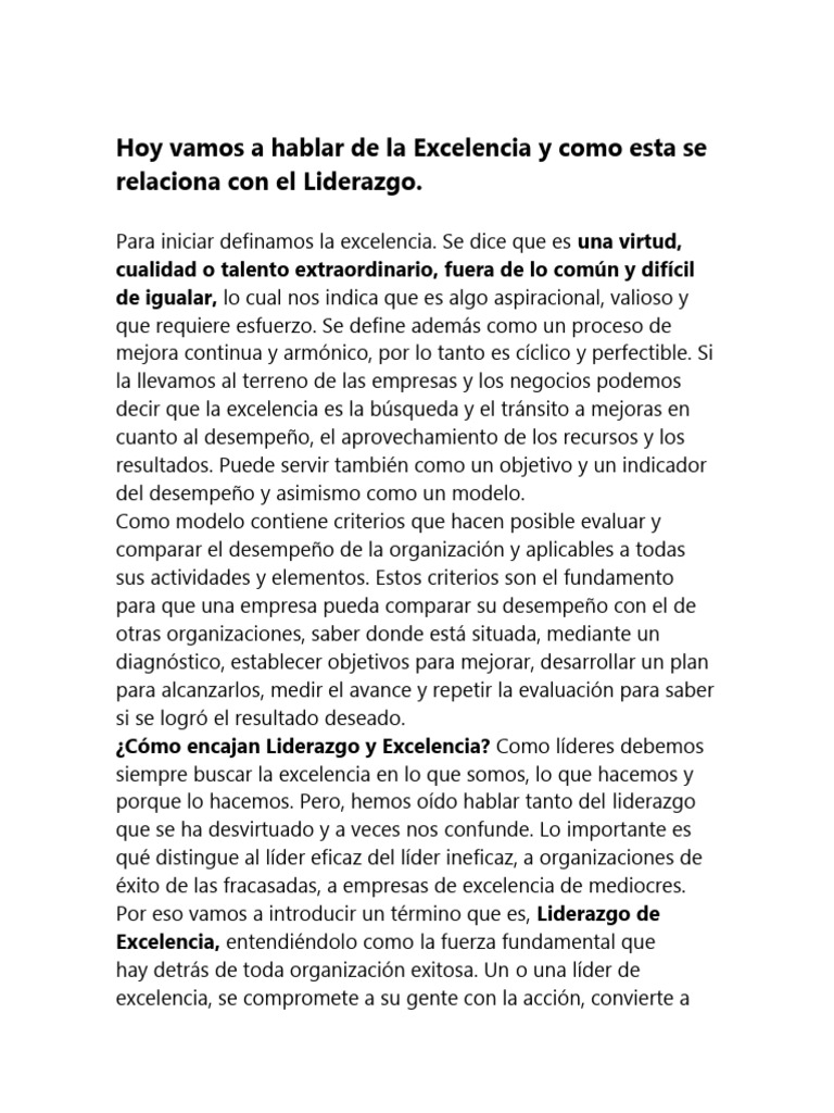 Lideres de Excelencia | PDF | Liderazgo | Gestión del tiempo