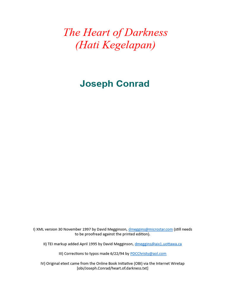The Heart of Darkness | PDF