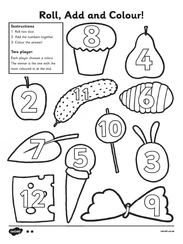 The-Very-Hungry-Caterpillar-Roll-and-Colour-Addition-Activity-Medium ...