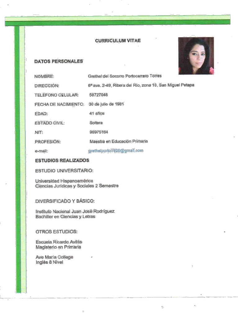Machote de CV | PDF