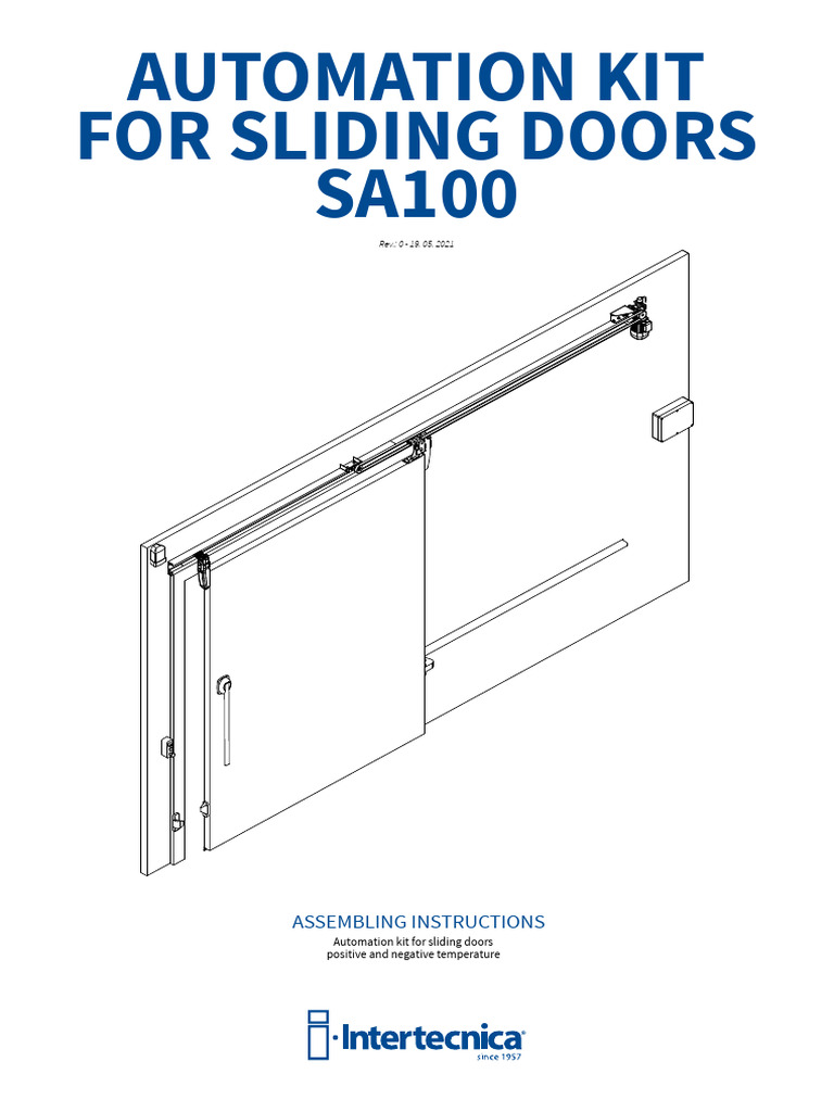 SA100 Sliding Door Automation Guide | PDF | Electrical Wiring | Automation