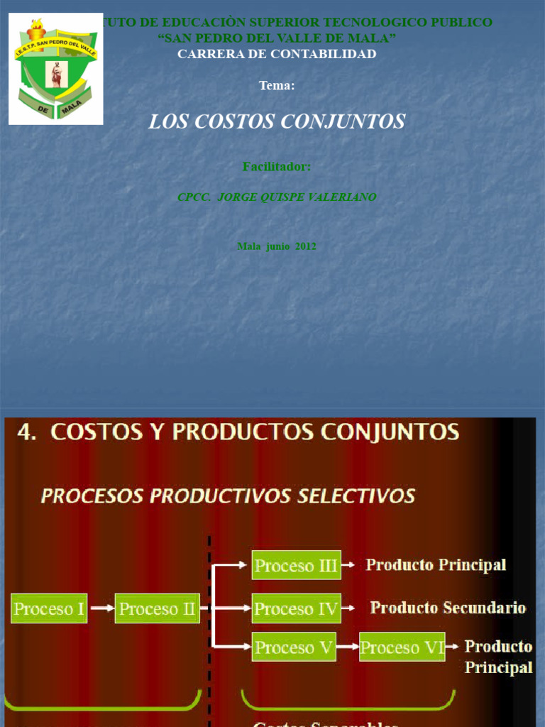 Costos Conjuntos Autoguardado | PDF | Mercado (economía) | Valor de mercado