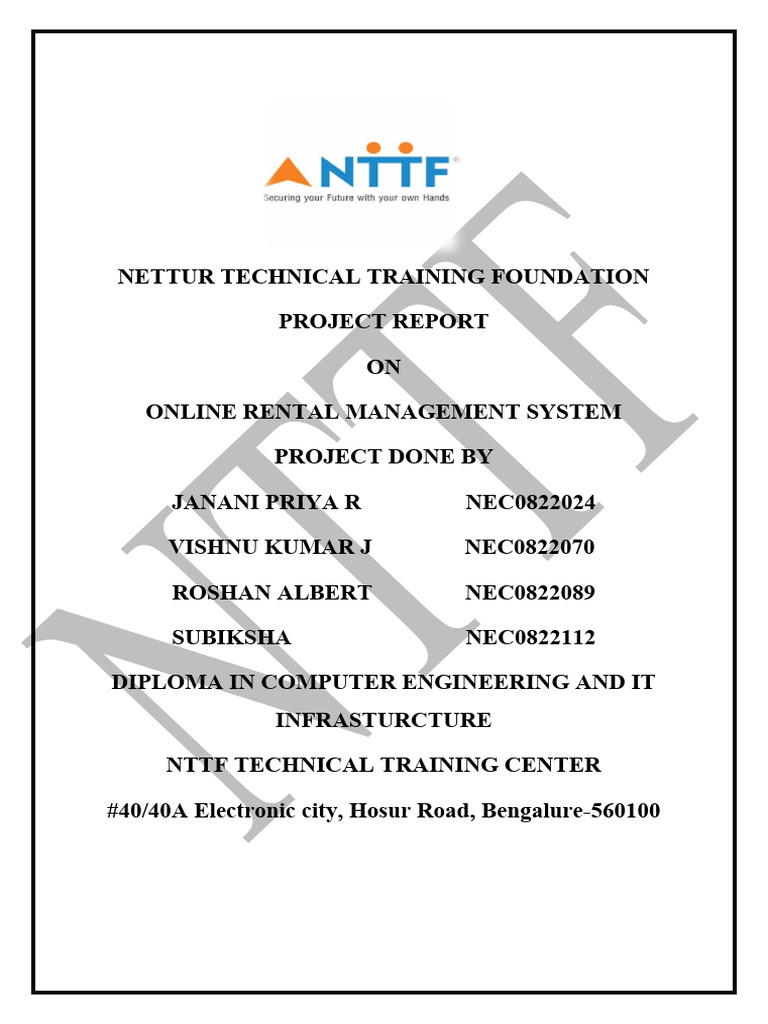 RENTAL MANAGEMENT SYSTEM | PDF | Databases | World Wide Web