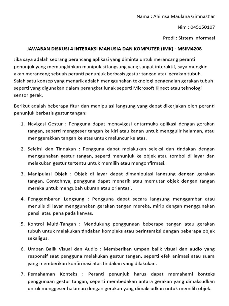 Rancangan Peranti Penunjuk Gestur Interaktif | PDF | Ilmu Sosial | Komputer