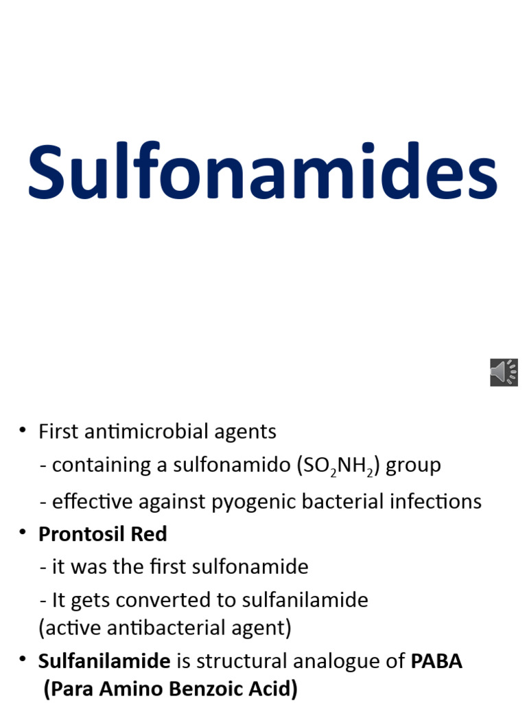 Sulfonamides | PDF | Clinical Medicine | Medical Specialties