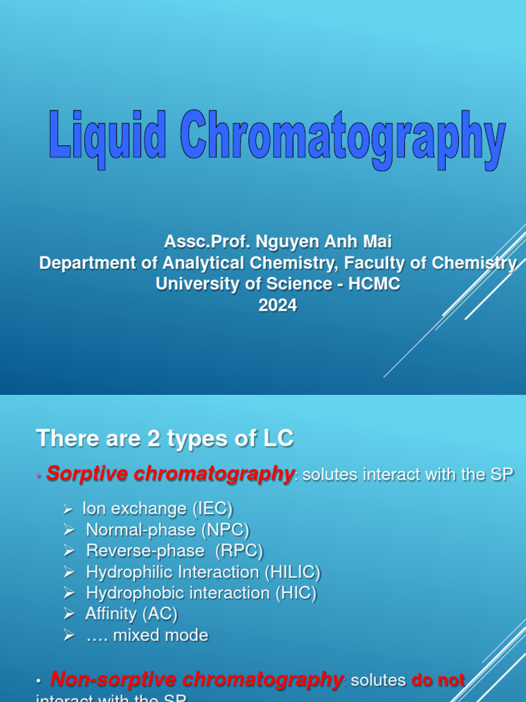 Retention Mechanisms in LC-LevelC - 2024 | PDF | Chromatography | High ...