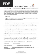 Understanding "They Say, I Say" | PDF