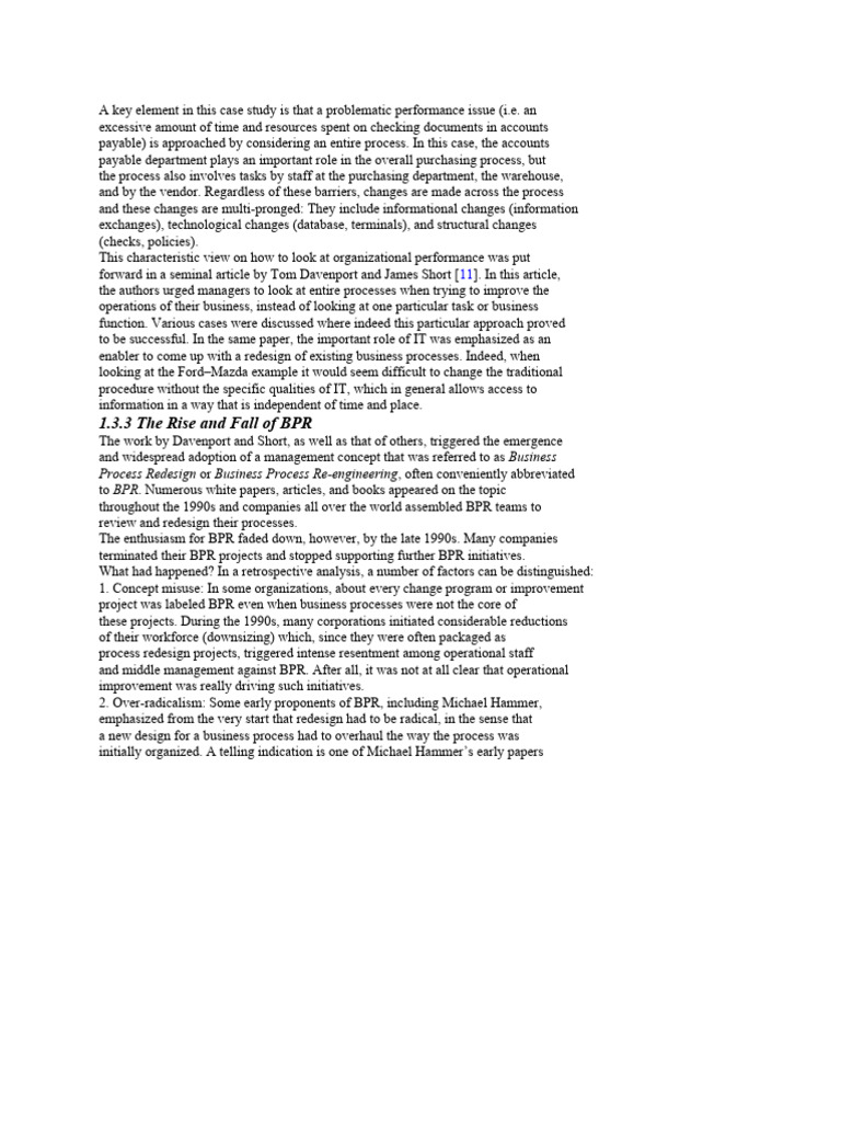 Business Process Redesign Insights | PDF | Economies | Business Economics