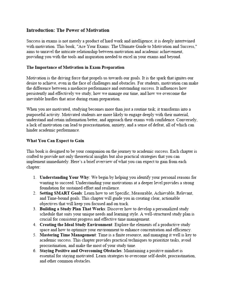 Introduction The Power of Motivation | PDF | Motivation | Motivational