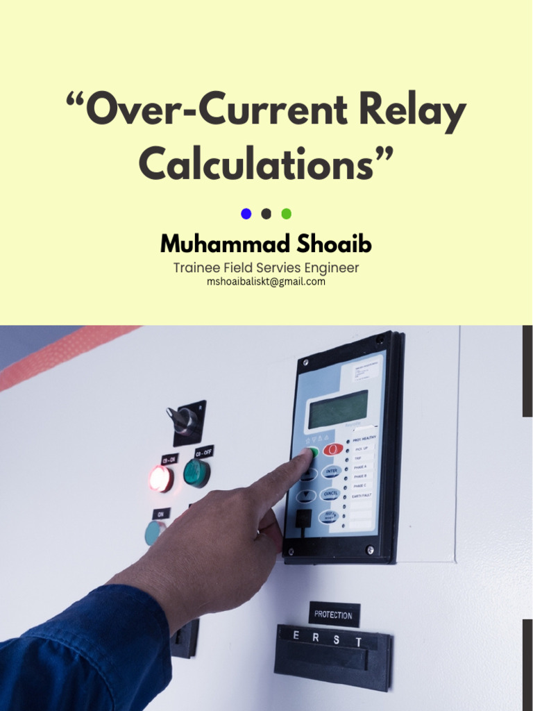 Over-Current Relay Calculations | PDF | Relay | Amplifier