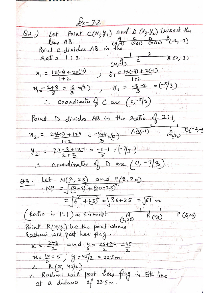 Chapter 7 Ex 7.2 | PDF