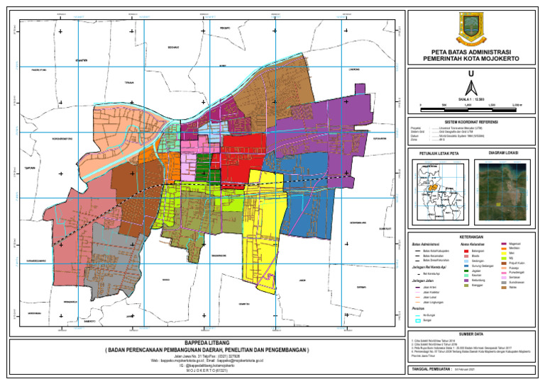Peta Batas Administrasi Kelurahan Kota Mojokerto | PDF