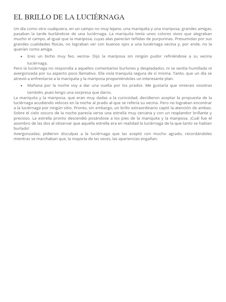 El Brillo de La Luciérnaga | PDF
