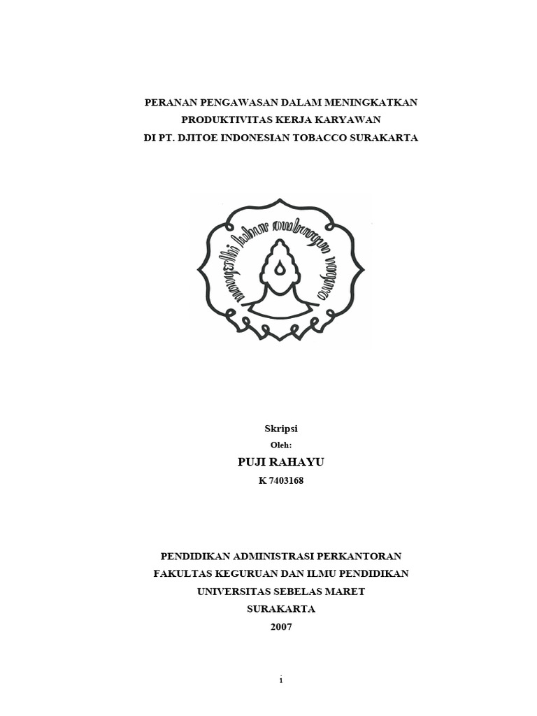 Skripsi Puji Rahayu K 7403168 | PDF