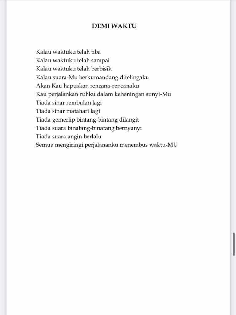 puisi demi waktu | PDF