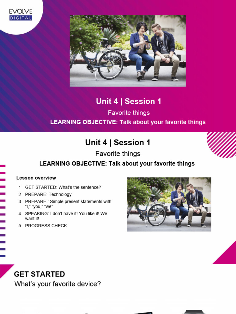 Unit 4 - Session 1: Favorite Things | PDF | Computing | Ios