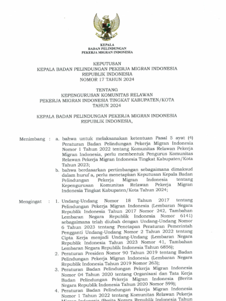 (Cap) Kepka No 17 Tentang Kepengurusan Komunitas Relawan PMI Tingkat ... (Cap) Kepka No 17 Tentang Kepengurusan Komunitas Relawan PMI Tingkat ...