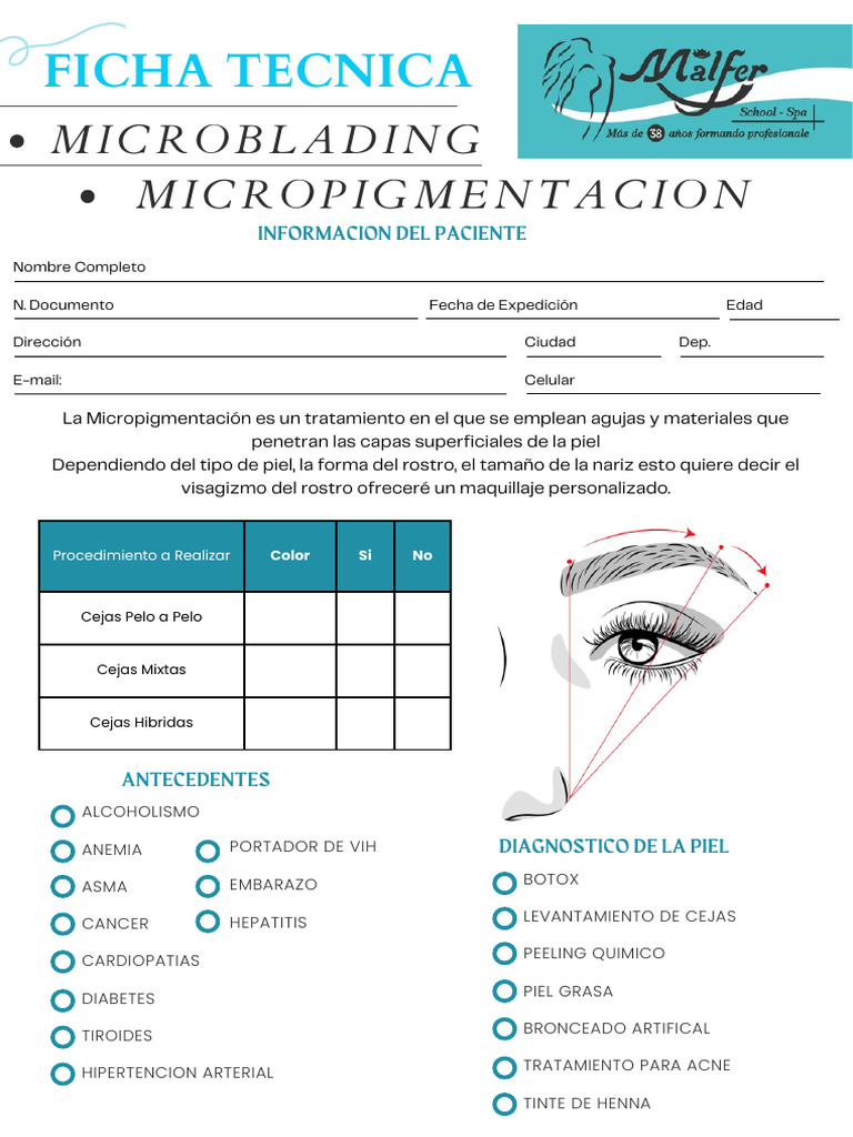 Guía de Microblading y Cuidados | PDF | Medicina CLINICA | Especialidades Medicas