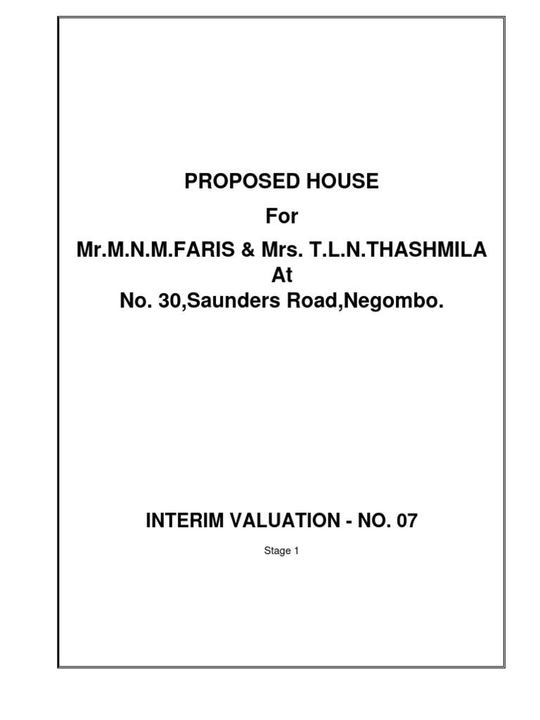 Interim Valuation Report for Faries House | PDF | Concrete | Bathroom