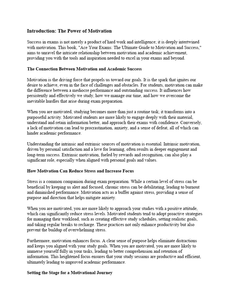 Introduction Key Points | PDF | Motivational | Motivation