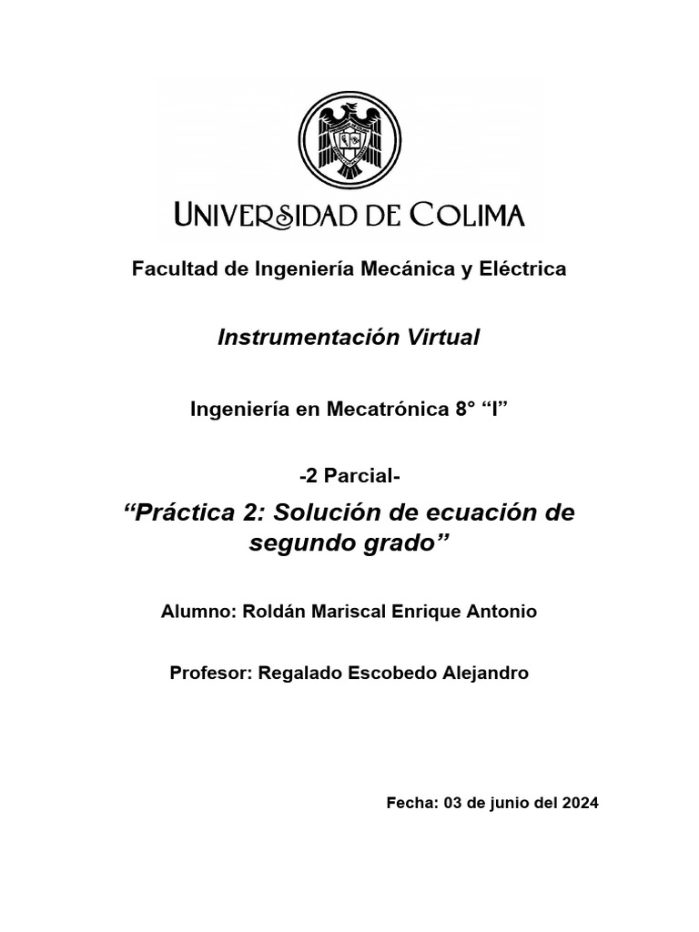Fórmula General en LabVIEW | PDF | Ecuaciones | Fórmula