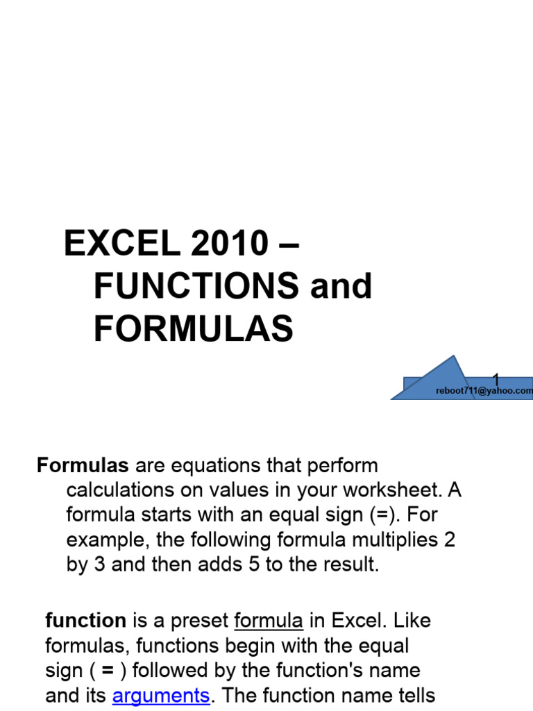 Excel Training 02 | PDF | Function (Mathematics) | Computing