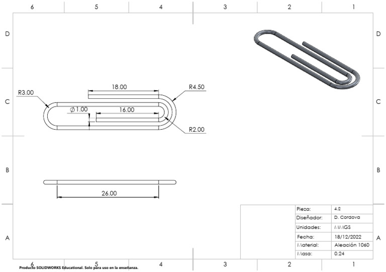 Especificaciones de Pieza en SOLIDWORKS | PDF