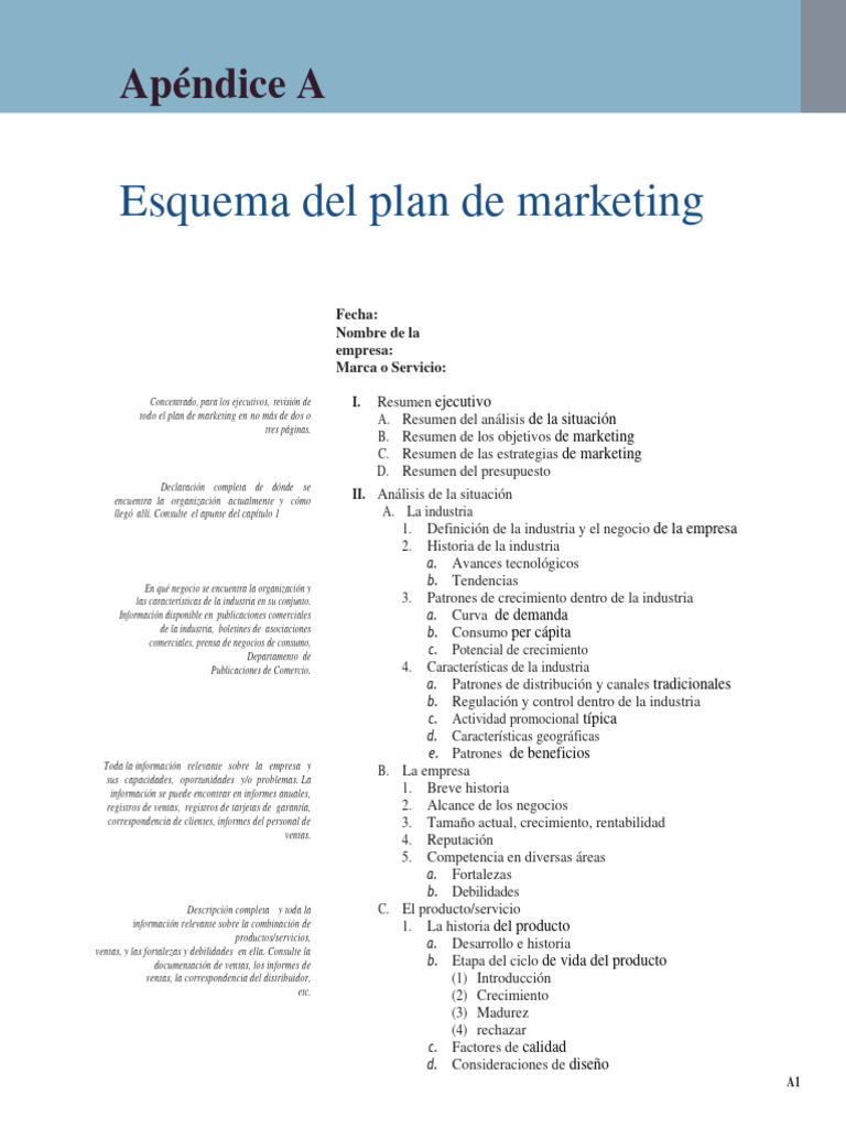 plan de mercadotecnia apendice A Williams Arens | PDF | Marketing ...