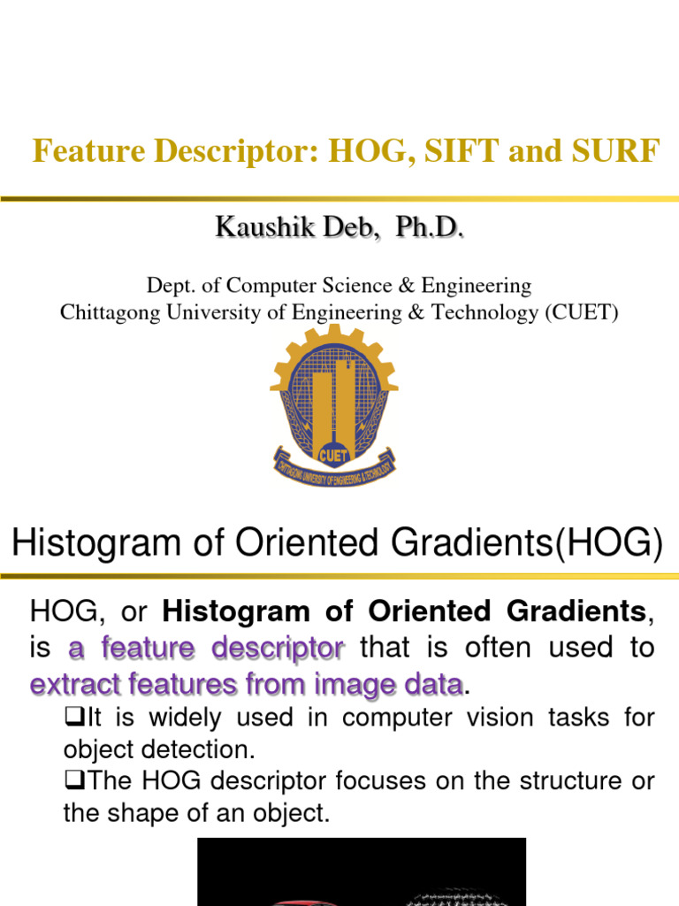 6 - Feature Descriptor - HOG | PDF | Computer Vision | Graphics