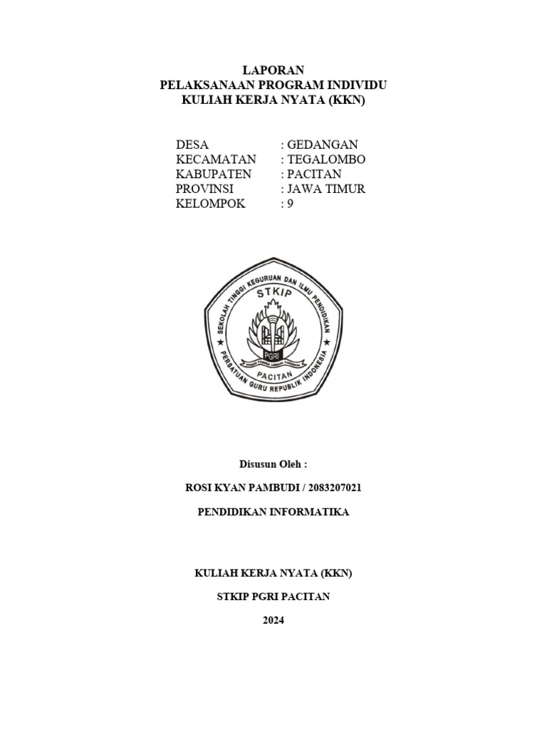 Kaporan KKN Rosi 2024 | PDF