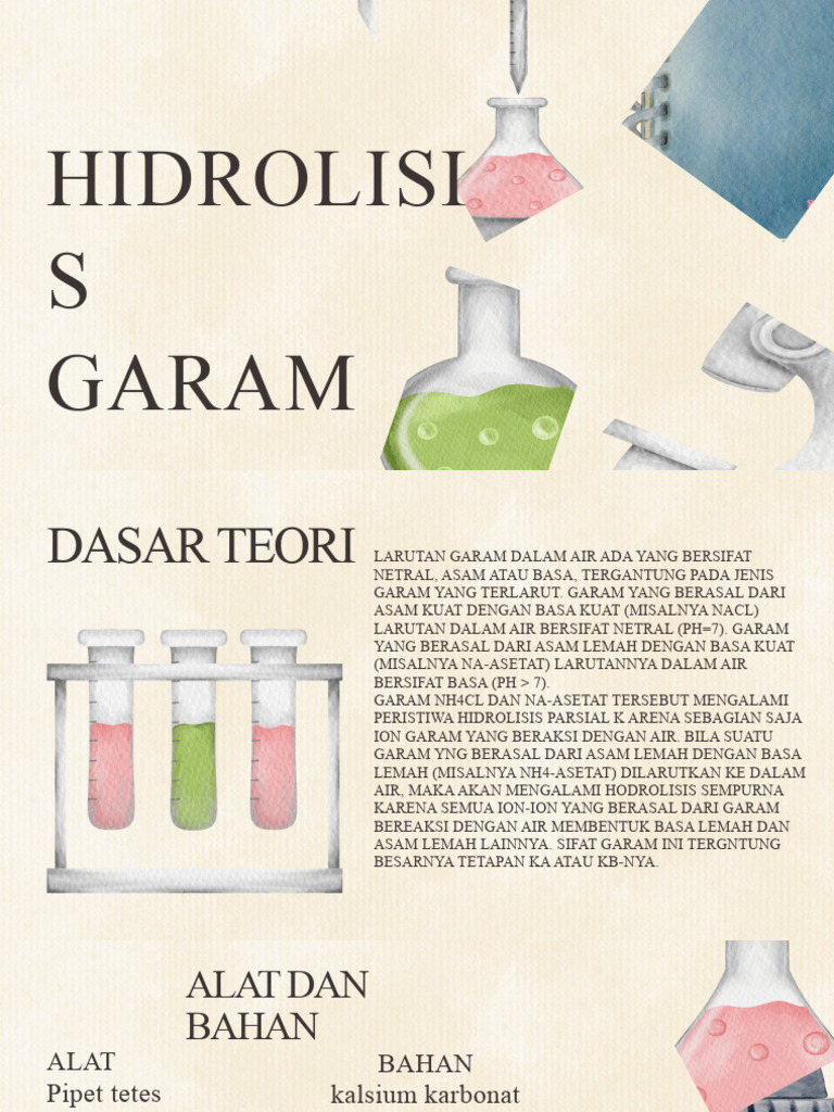 Kimia Kel 4 Hidrolisis Garam | PDF
