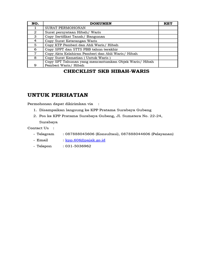 SKB Hibah Waris | PDF