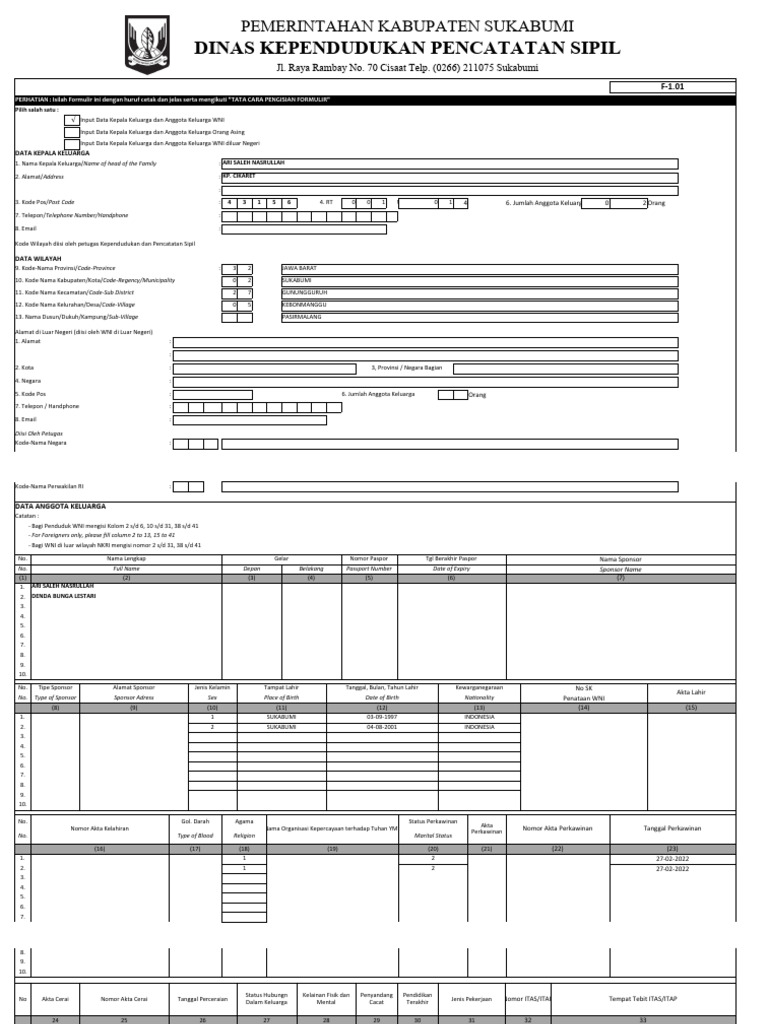 Format KK BARU Denda | PDF