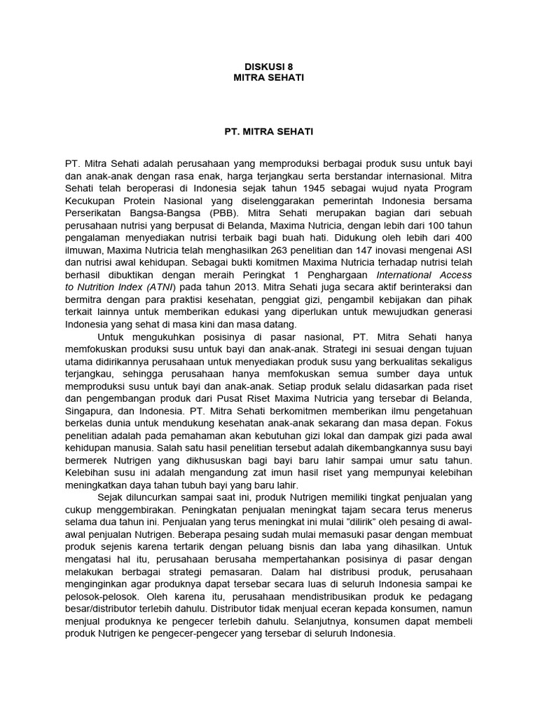 Diskusi 8_ TAP Mitra Sehati | PDF