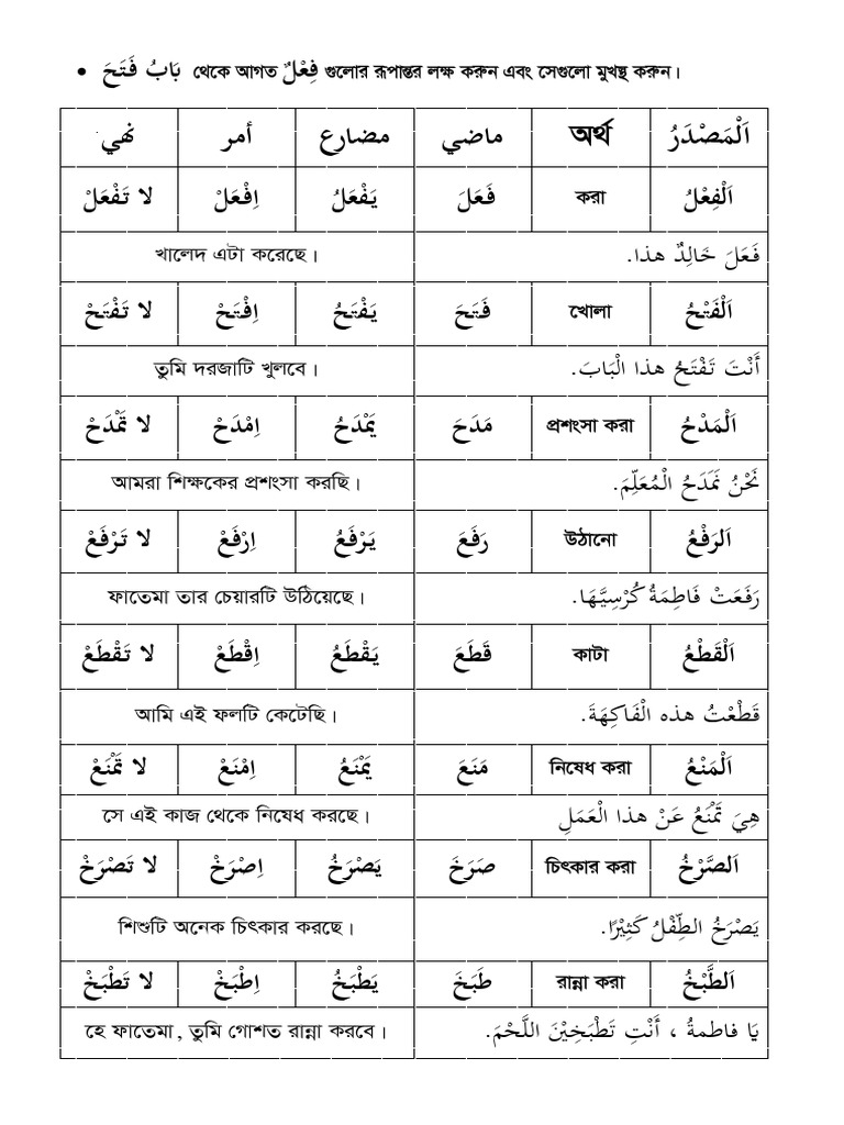 Arabic Verbs | PDF
