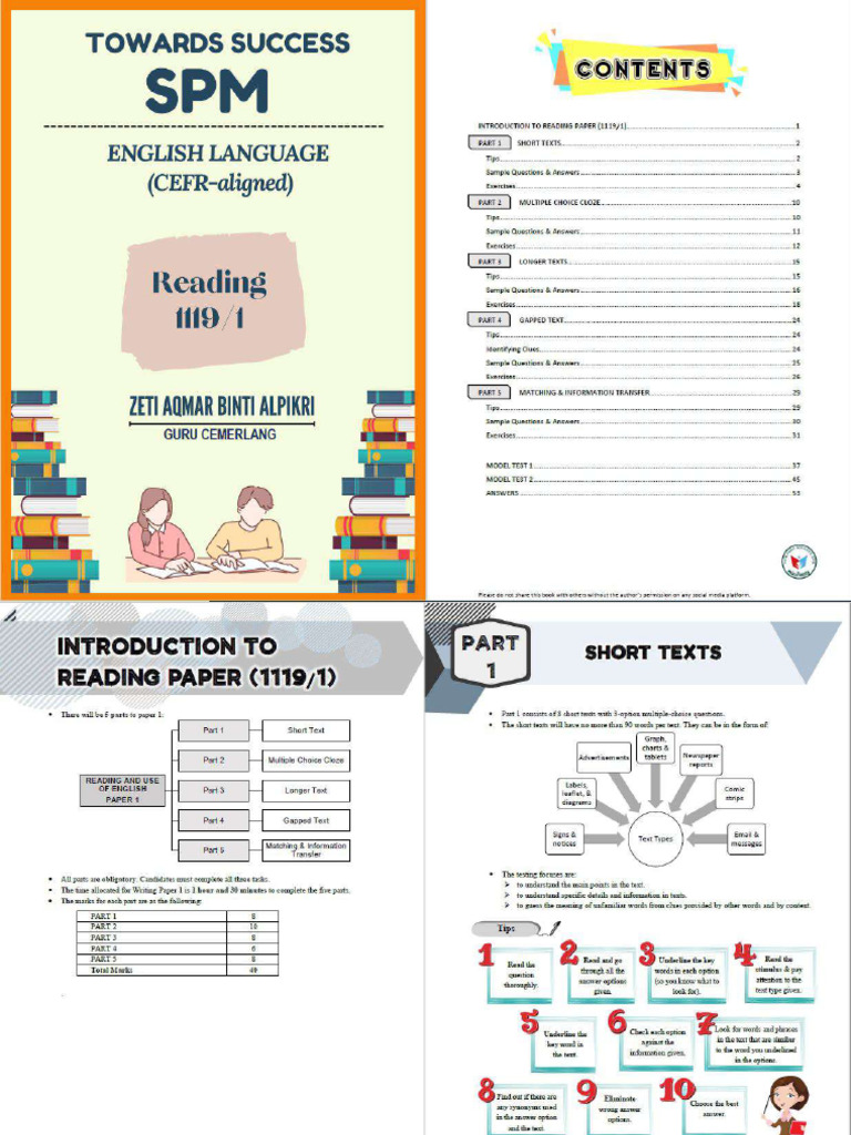 Towards Success SPM Reading Sample | PDF