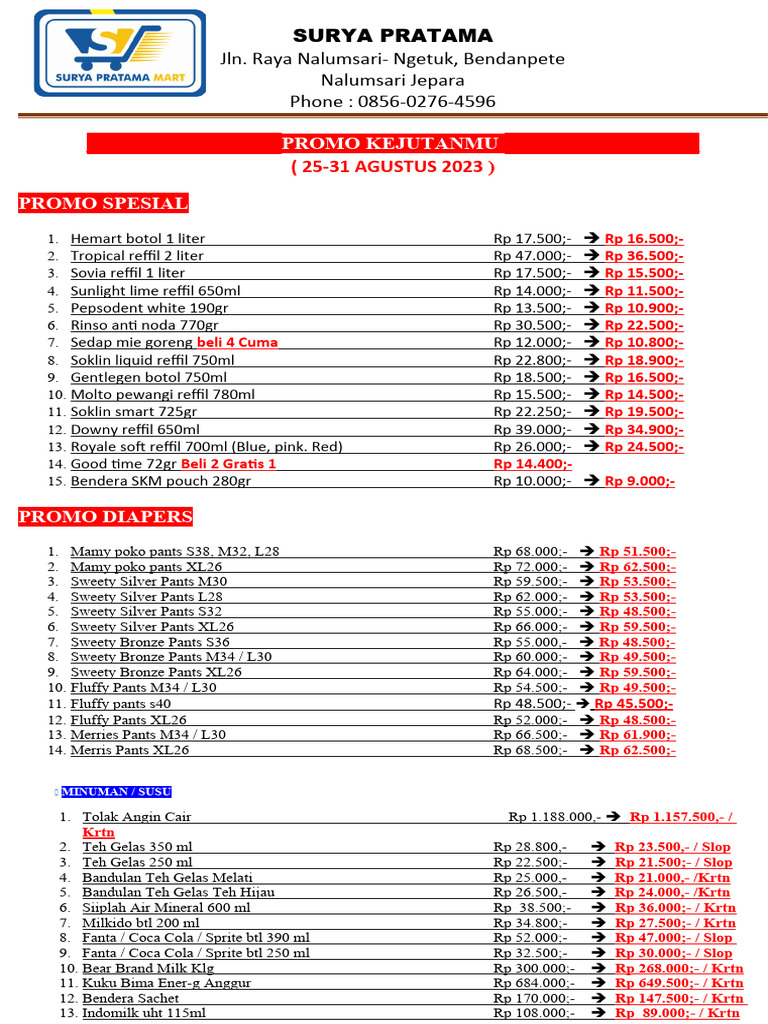 Promo Kejutanmu Surya Pratama 11-13 Agsts | PDF | Convenience Food | Ramen