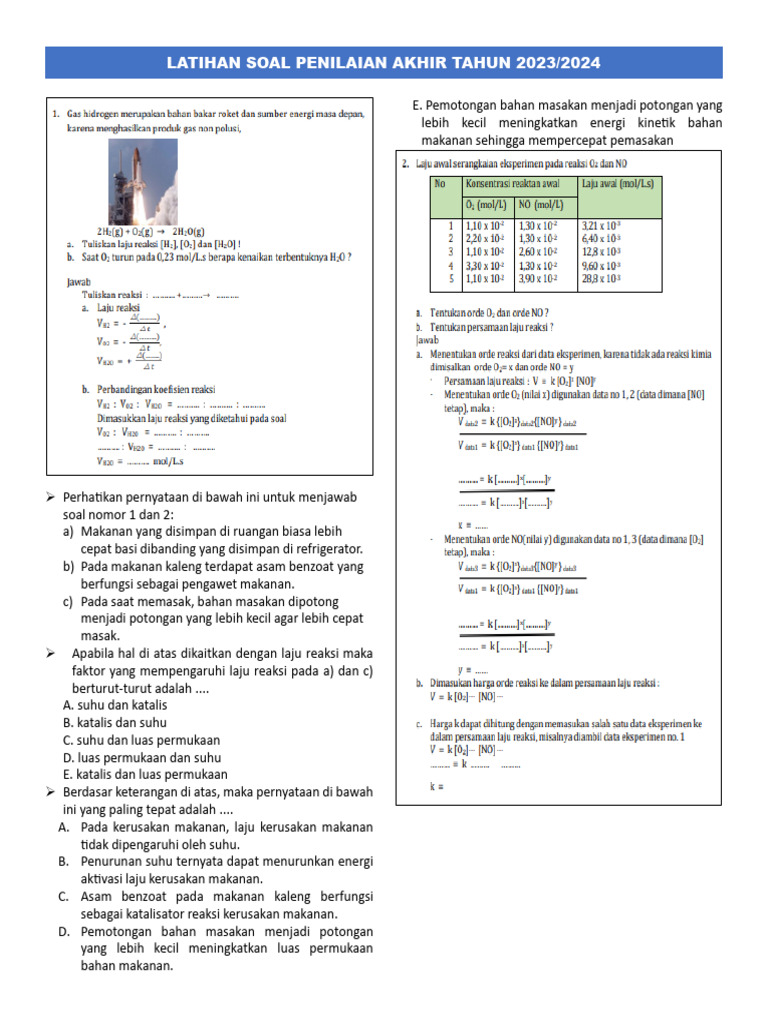 Latihan Soal Pat Xi C & D 2024 | PDF
