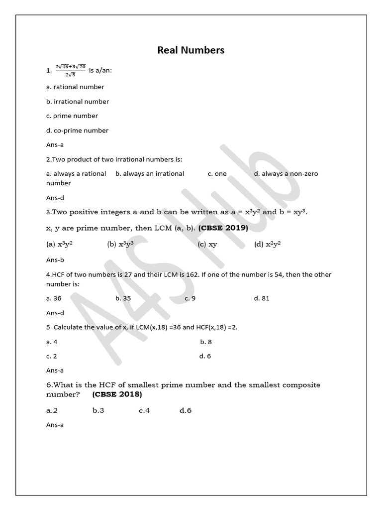 1.real Numbers Mini Book | PDF | Numbers | Prime Number