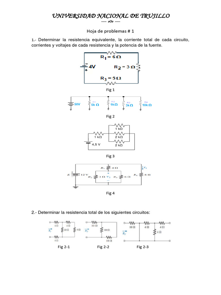 Hoja de problemas #1 | PDF