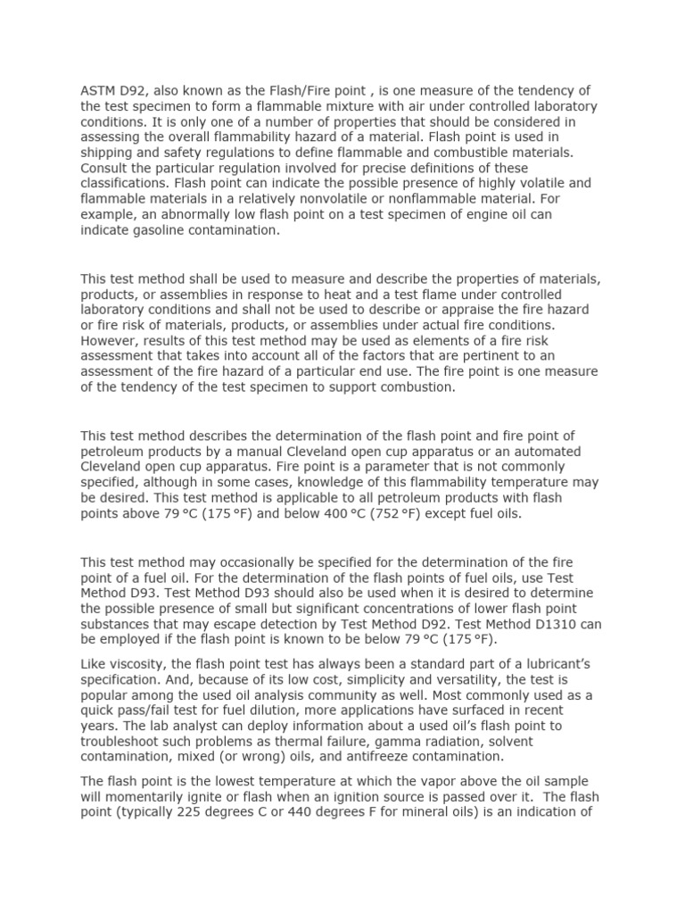 ASTM D92 | PDF | Diesel Fuel | Gasoline