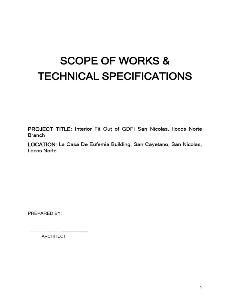 SPECIFICATIONS (archl&elec) | PDF | Specification (Technical Standard) | Indemnity