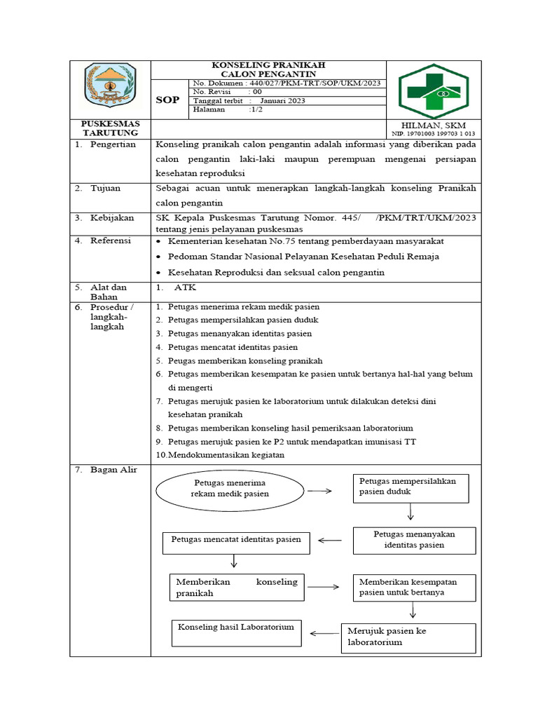 SOP Pranikah | PDF | Sains & Matematika