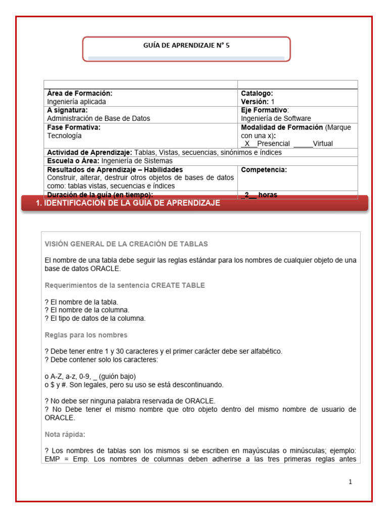 Guía de Administración de Bases de Datos | PDF | SQL | Bases de datos