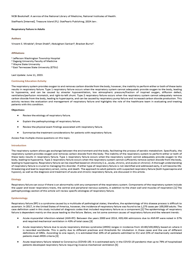 RF - Types | PDF | Respiratory Diseases | Respiratory System