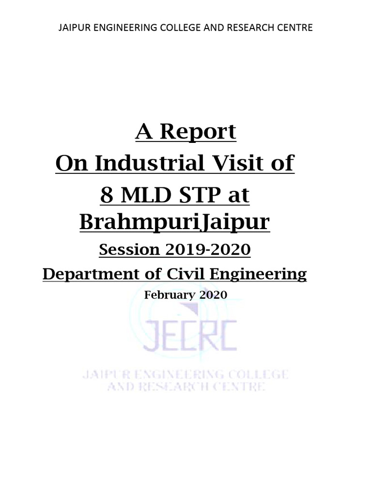Stp-Report-2019-20 | PDF | Sewage Treatment | Hydraulic Engineering