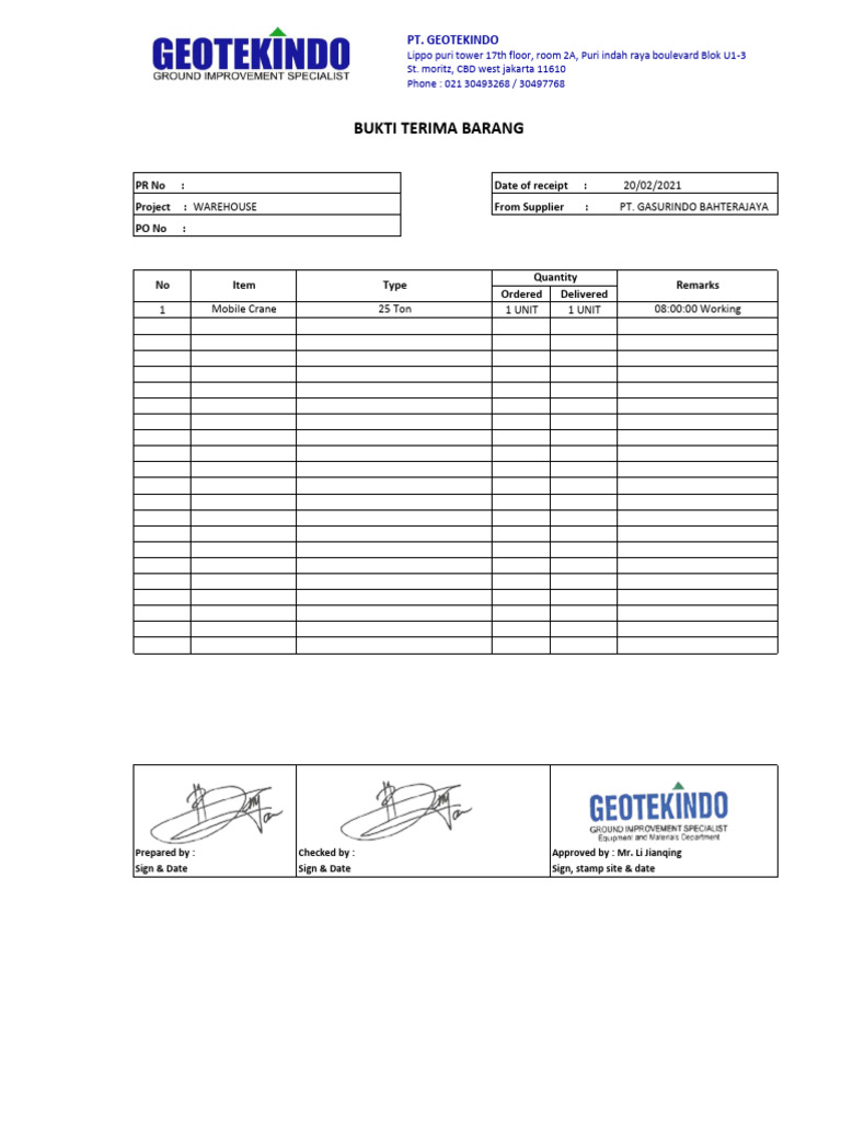 BTB & BKB Mobile Crane 25T 20.02.2021 | PDF