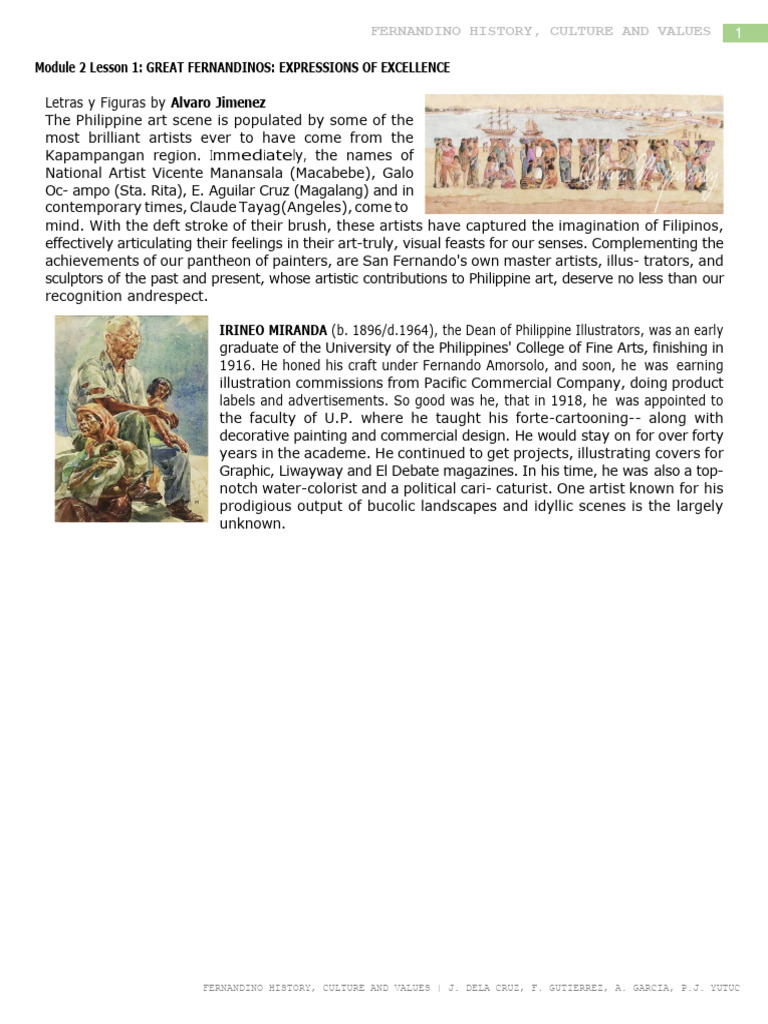 Celebrating Fernandino Artists and Heritage | PDF | Philippines
