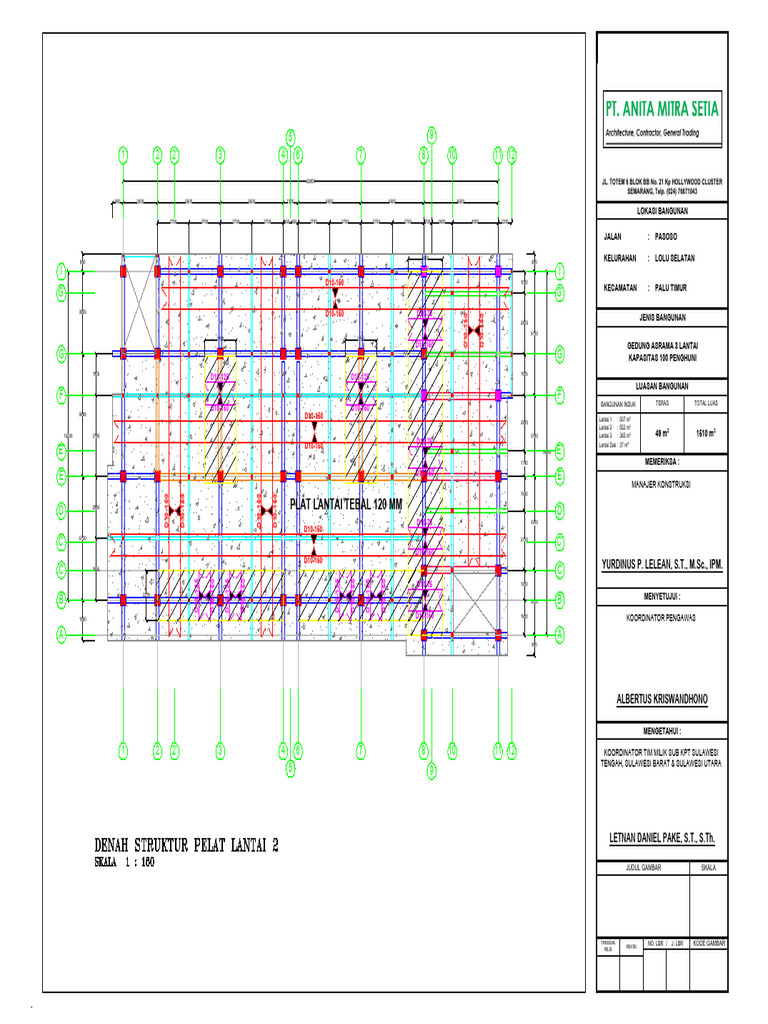 Denah Plat Lantai & Penempatan Lubang MEP Lt. 2 - 050224 - 07.17 | PDF