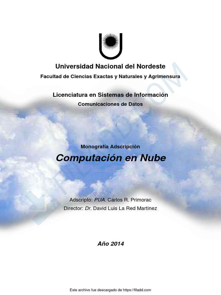 Computacion en Nube C Primorac | PDF | Computación en la nube | Software como servicio